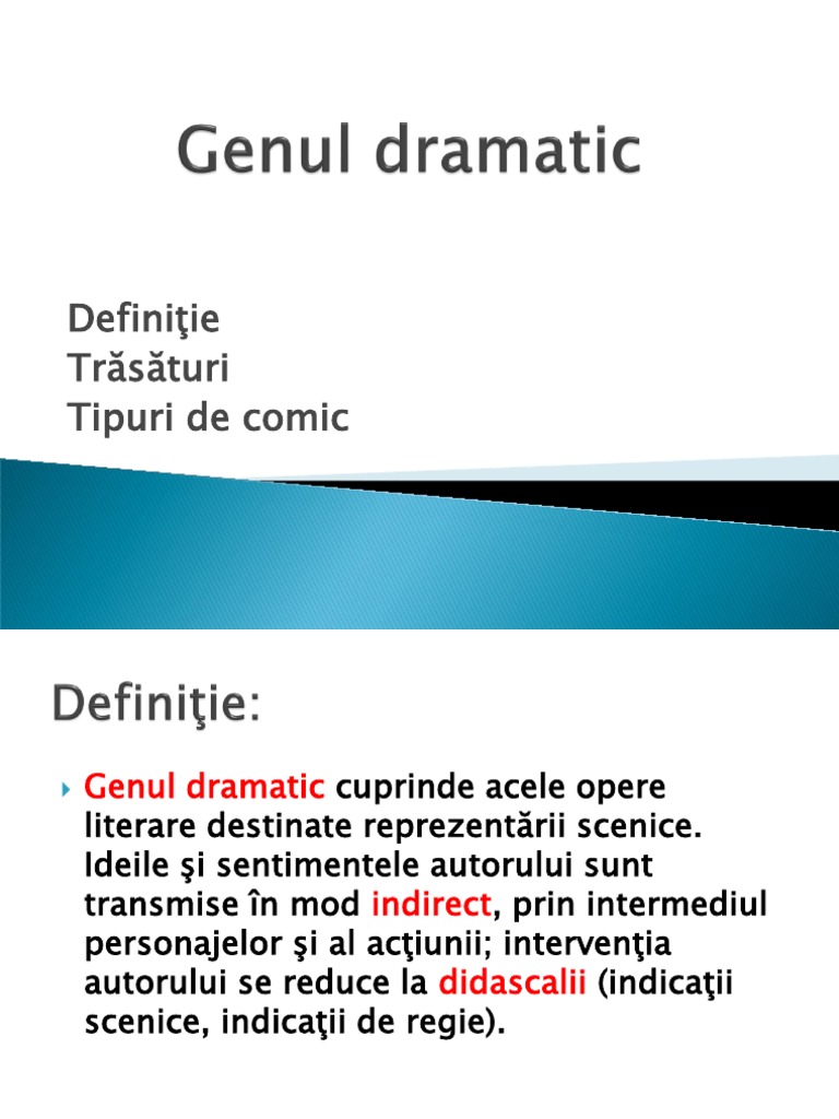 Genul Dramatic | PDF
