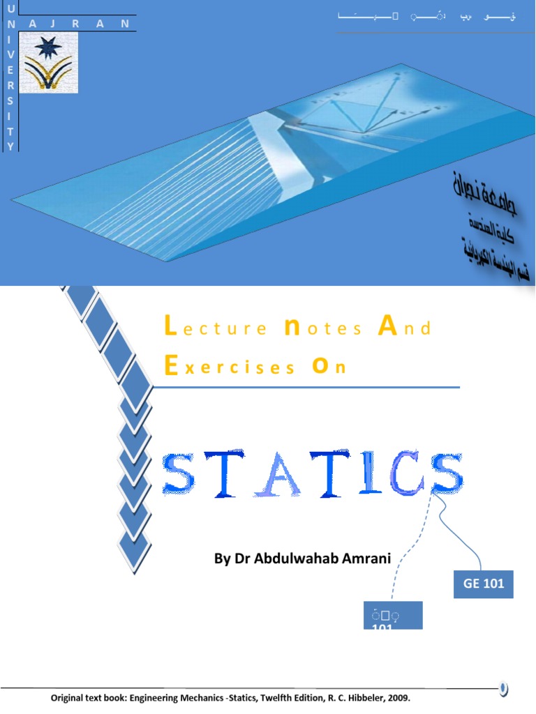 Lecture Notes On Statics | PDF | Euclidean Vector | Mass