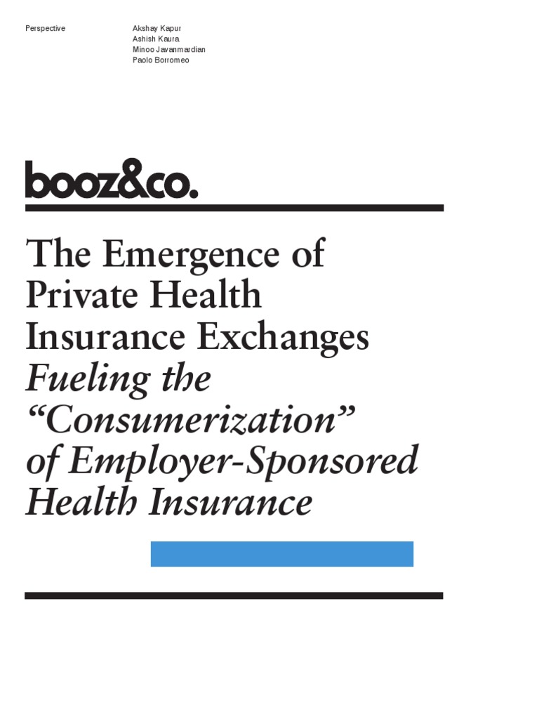 BoozCo Emergence Private Health Insurance Exchanges | PDF | Employment ...