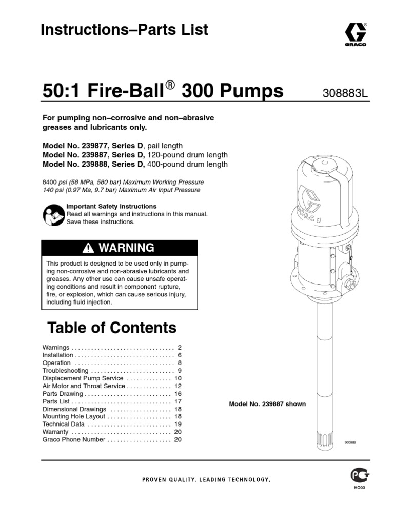 Graco 239887 Grease Pump Breakdown | Valve | Pump