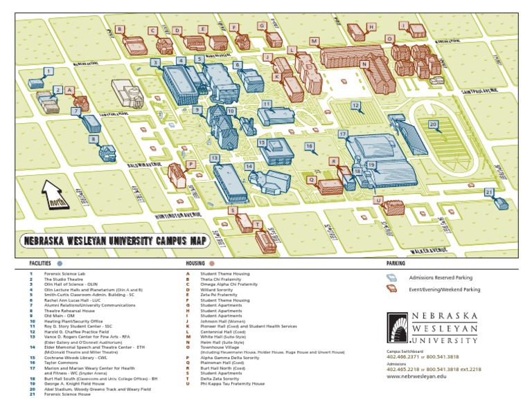 Nebraska Wesleyan University Campus Map: 48 STR EET | PDF