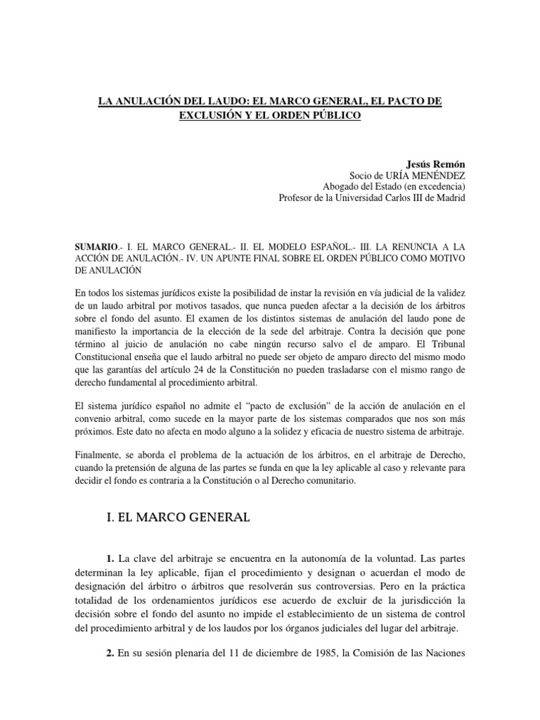 Anulacion Del Laudo | Arbitraje | Convenio europeo de derechos humanos Anulacion Del Laudo | Arbitraje | Convenio europeo de derechos humanos