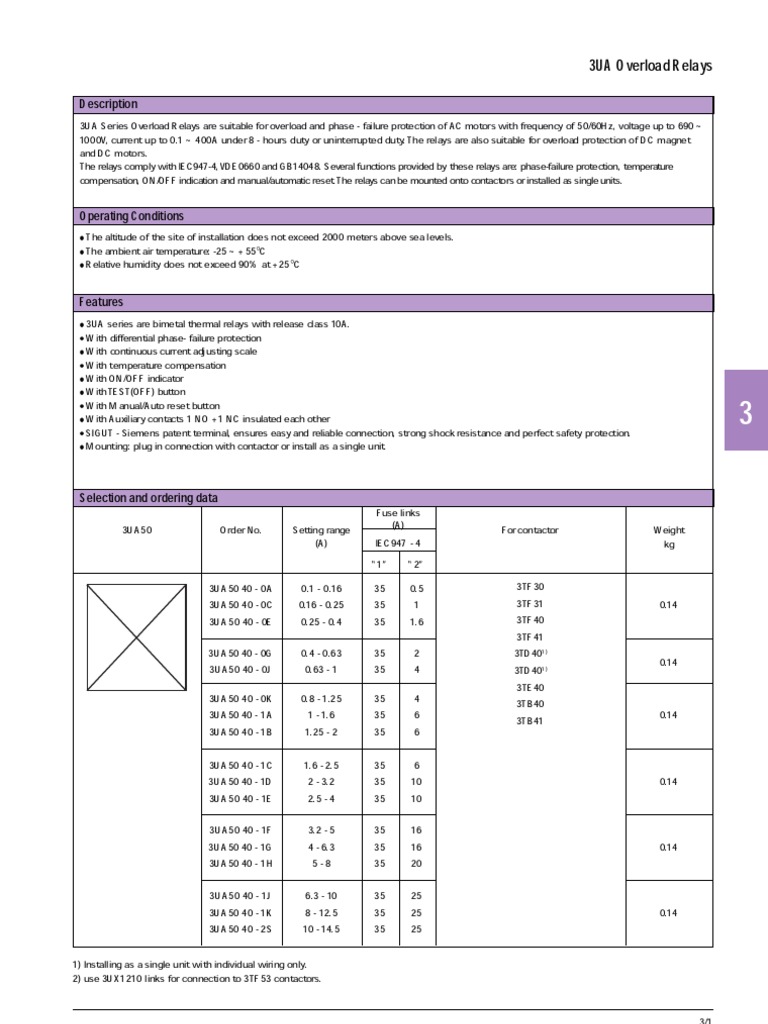 3ua Olr | PDF | Relay | Alternating Current