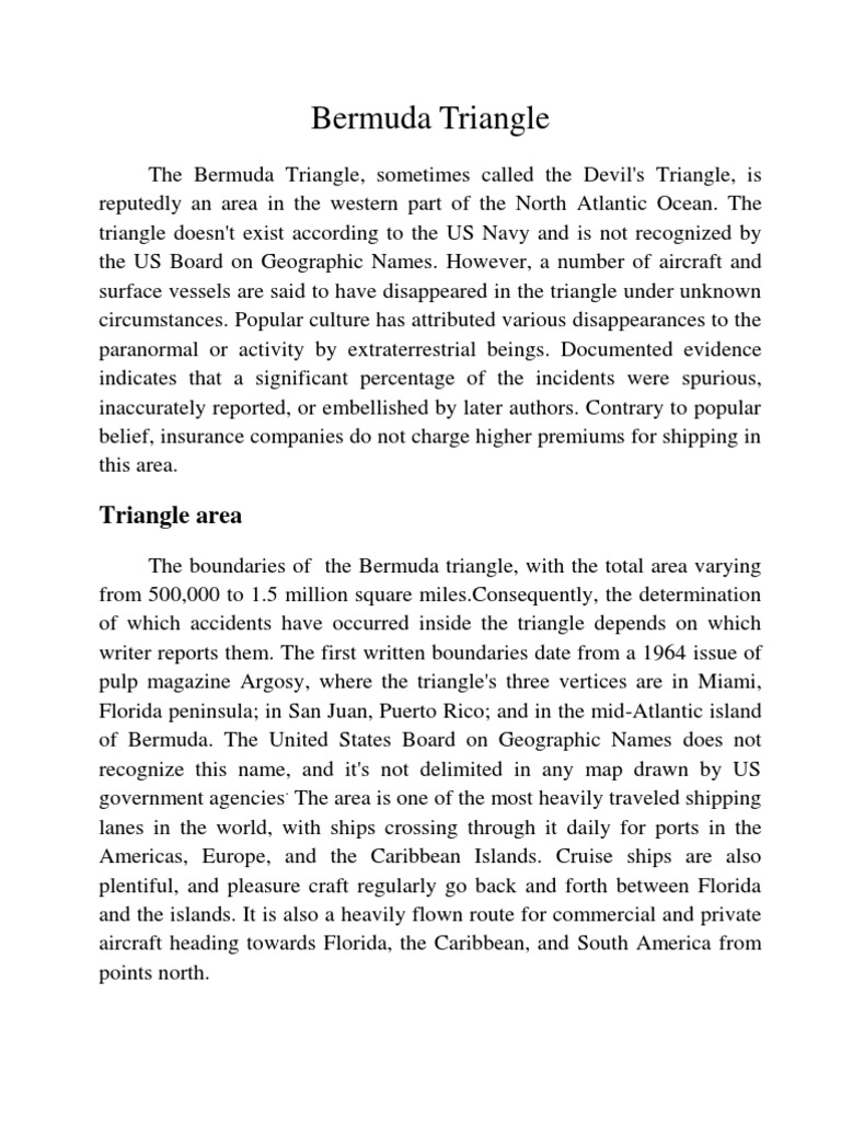 1.bermuda Triangle | PDF | Nature