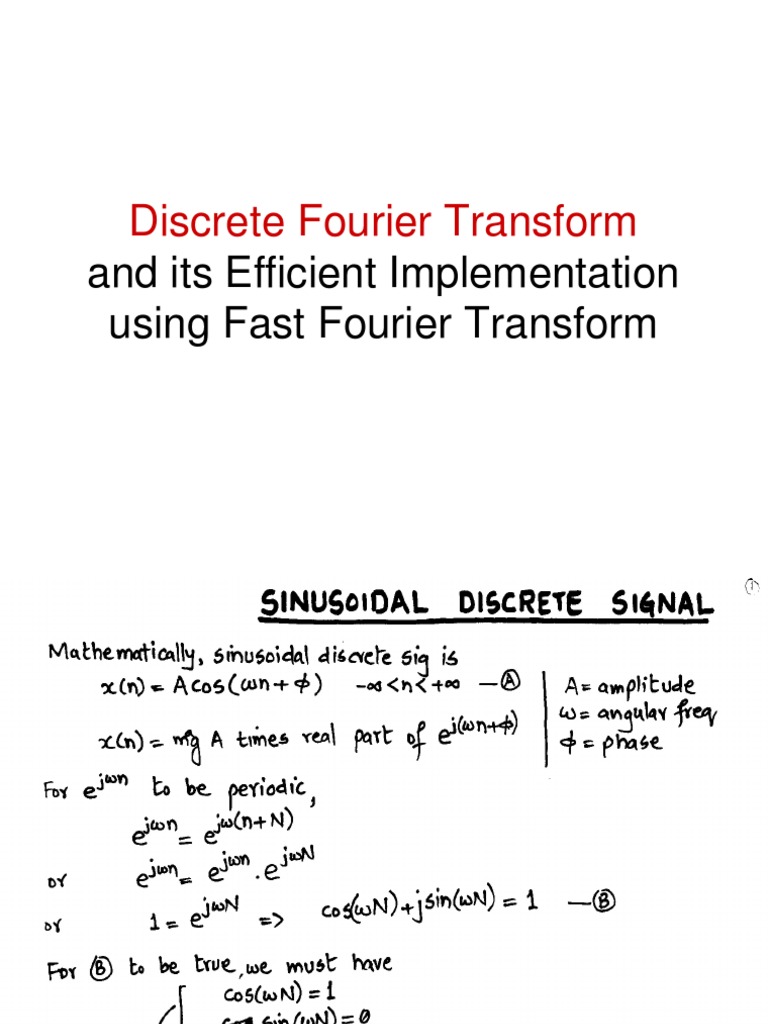 Discrete Fourier Transform | PDF