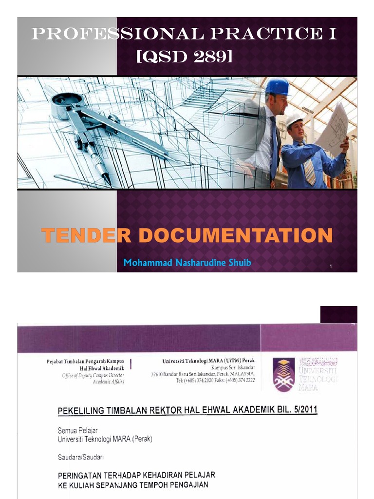 Microsoft Powerpoint - Chapter 6 - Tender Documentation. | PDF | Addendum | Specification ...