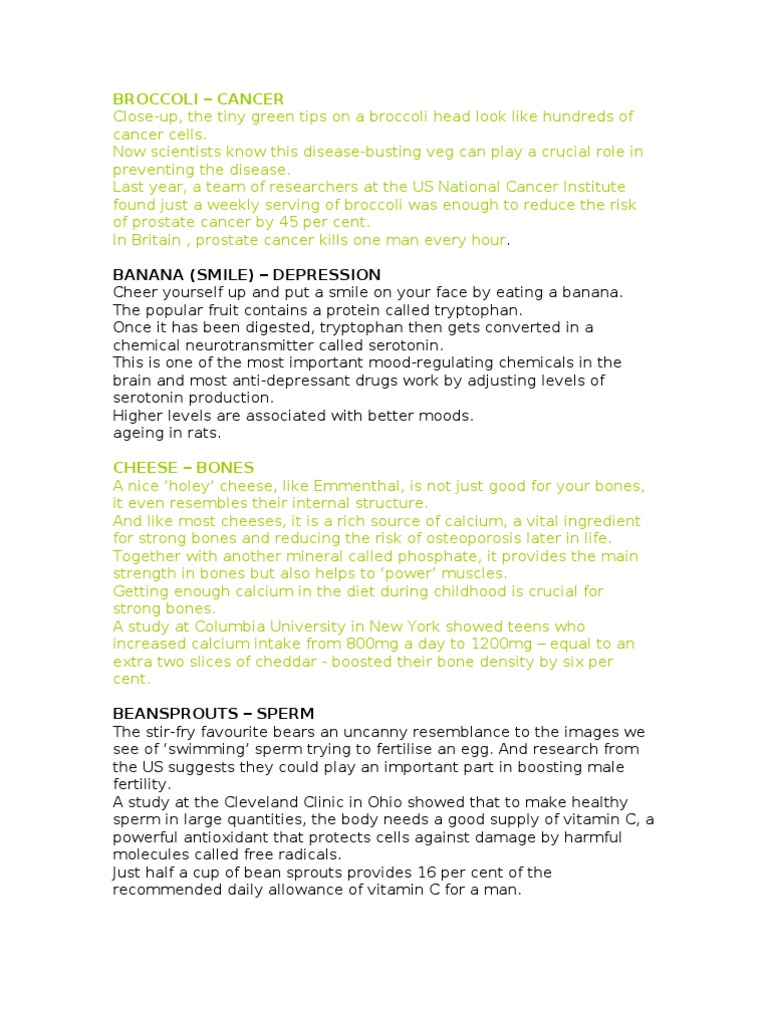 Foods That Boost Health and Prevent Disease | PDF