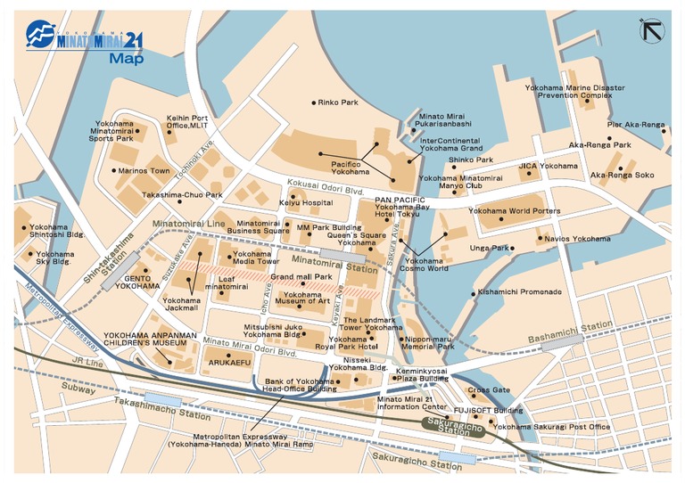 Minato Mirai 21 Map Showing Rinko Park, Yokohama, Japan | PDF