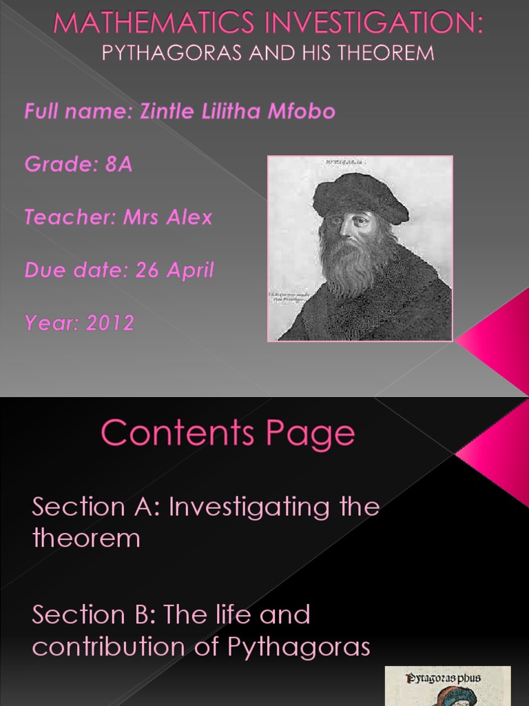 Mathematics Investigation | PDF | Pythagoras | Religious Belief And ...