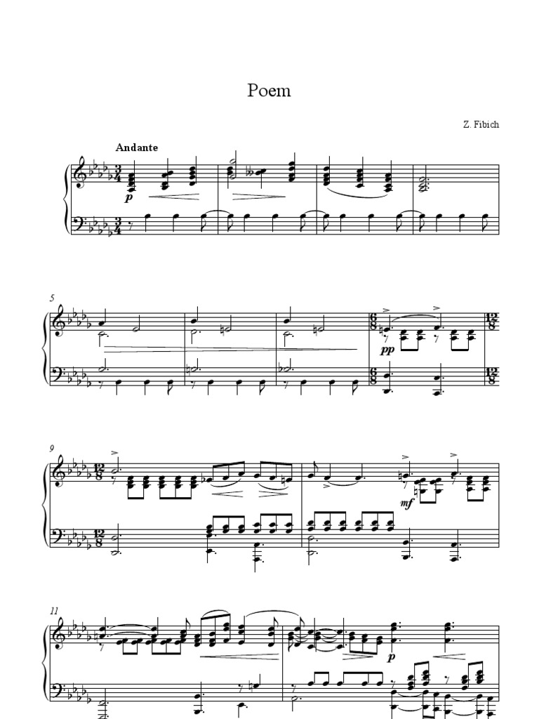 Fibich Poem | PDF