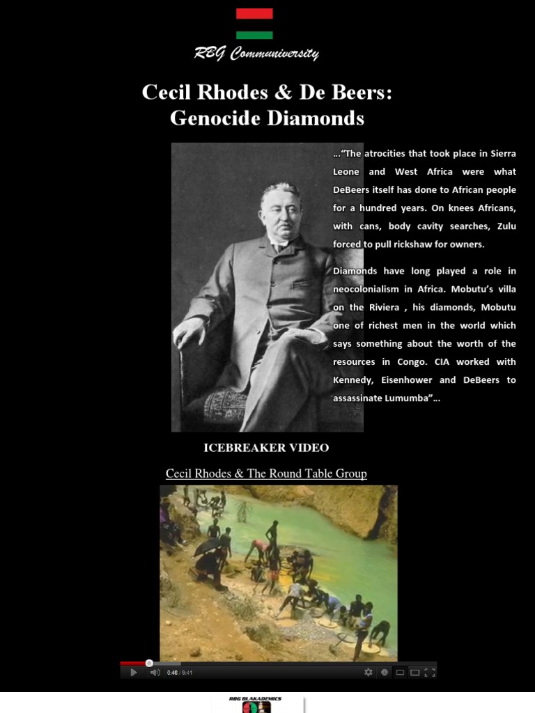 Cecil Rhodes and de Beers Genocide Diamonds | PDF | Slavery | British ...