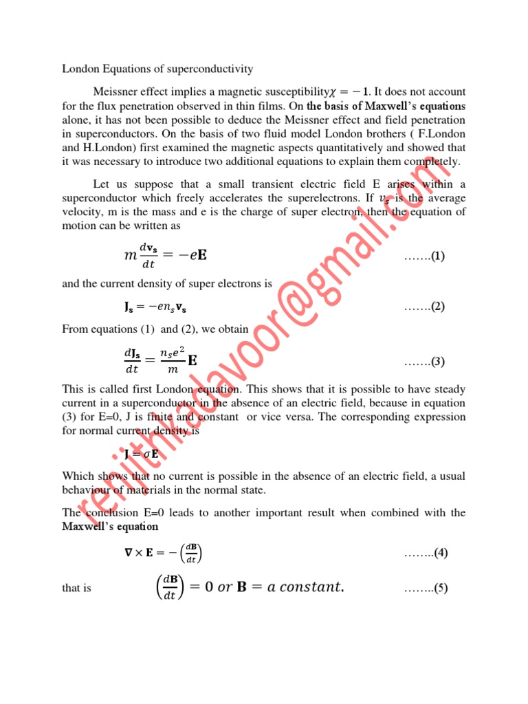 London Equations explain Meissner effect and flux penetration in ...