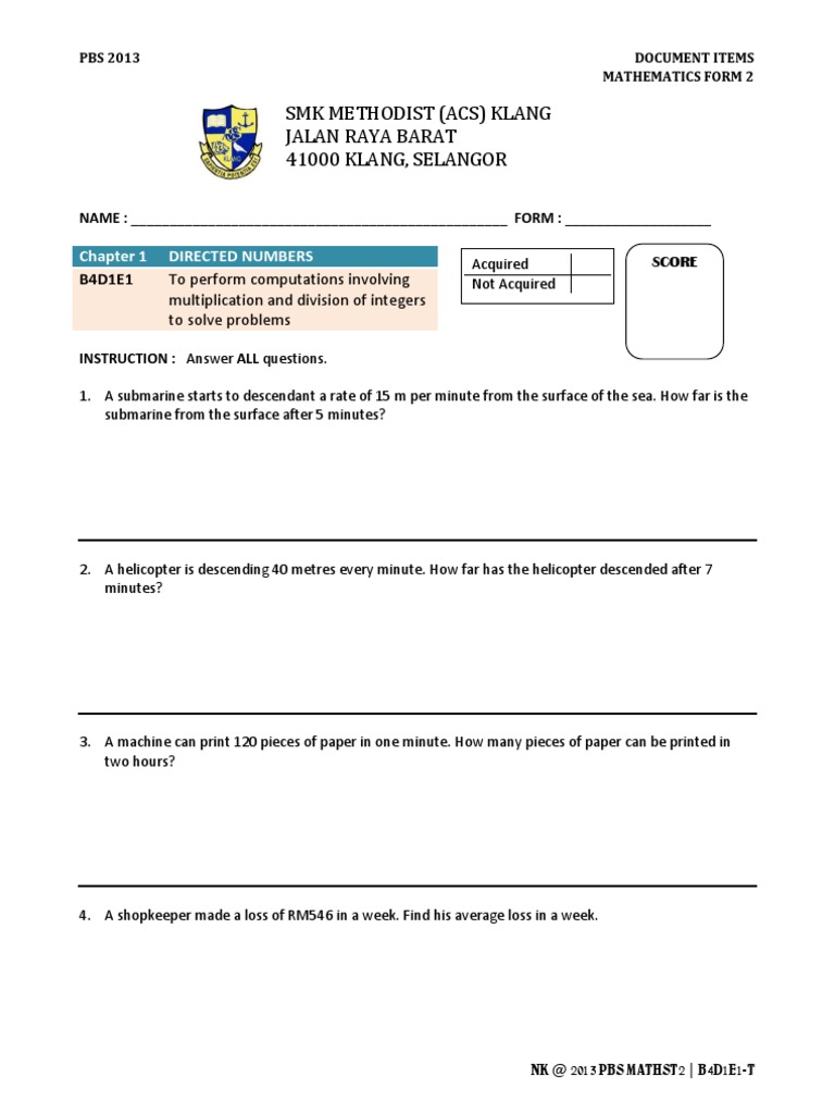 Pbs Maths f2 - B4d1e1-T | PDF | Teaching Mathematics | Areas Of ...