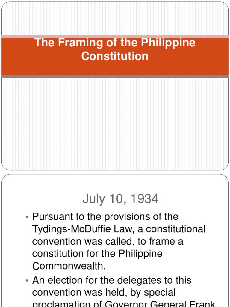 The Framing of The Philippine Constitution | PDF | Government ...