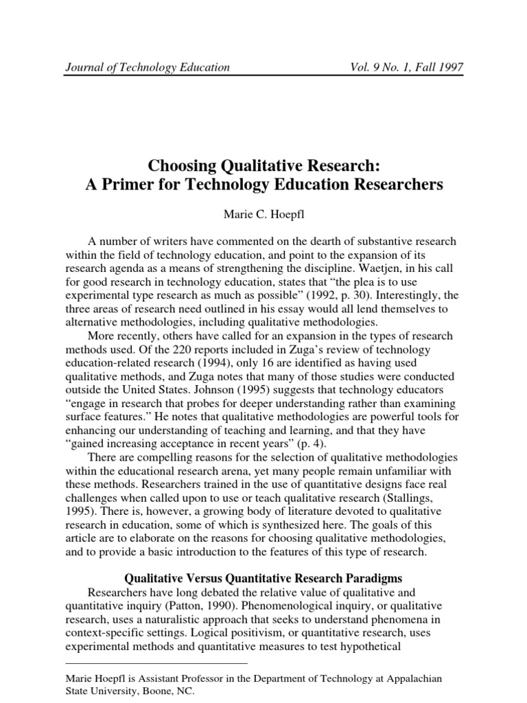 Qualitative Research in Education | PDF | Qualitative Research ...