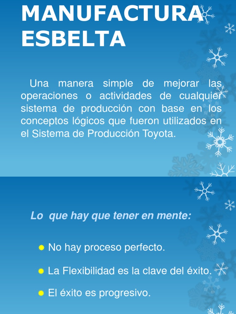 manufactura esbelta (1).ppt | Lean Manufacturing | Producción y fabricación