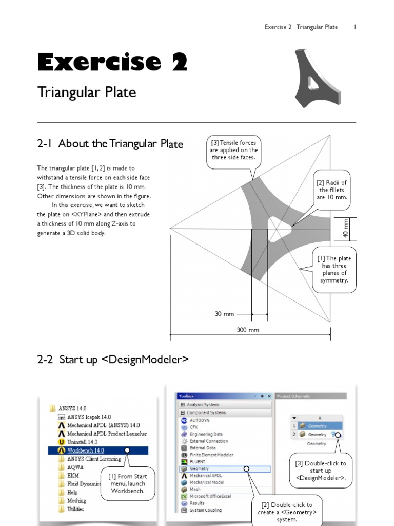 ansys 14 part 2 | Triangle | Geometry