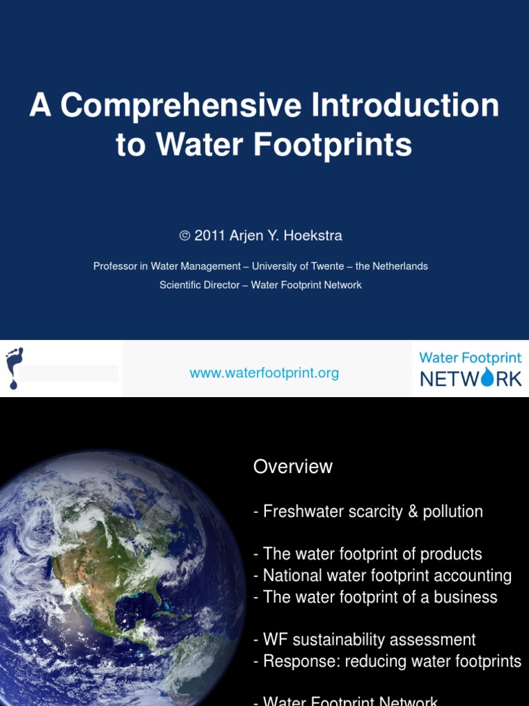 WaterFootprint Presentation General | PDF | Water Use | Water Resources