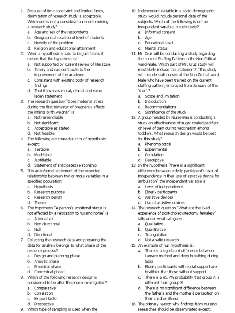 Pre Test Nres | PDF | Experiment | Hypothesis