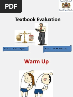 English Textbook Evaluation Checklist Form | PDF | Textbook | Graphics