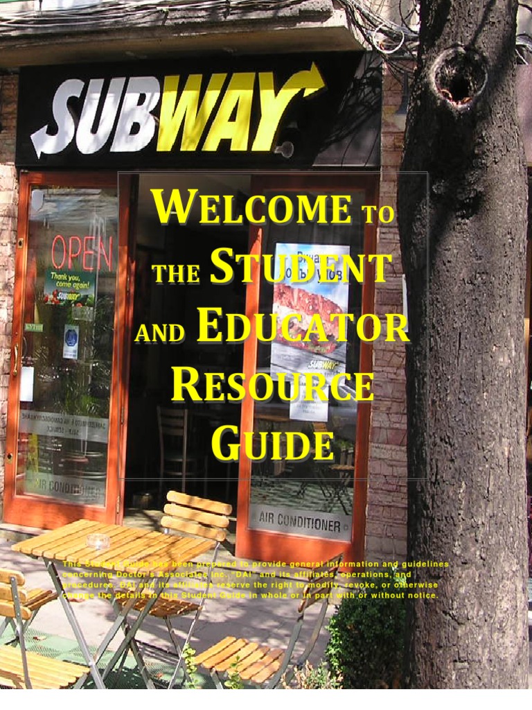 Subway Student Guide | PDF | Franchising | Advertising