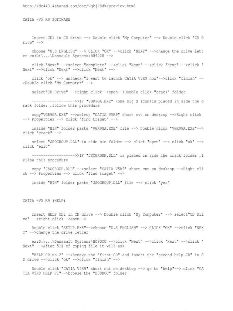 How To Install Catia v5 | PDF | Computing | Computing Platforms