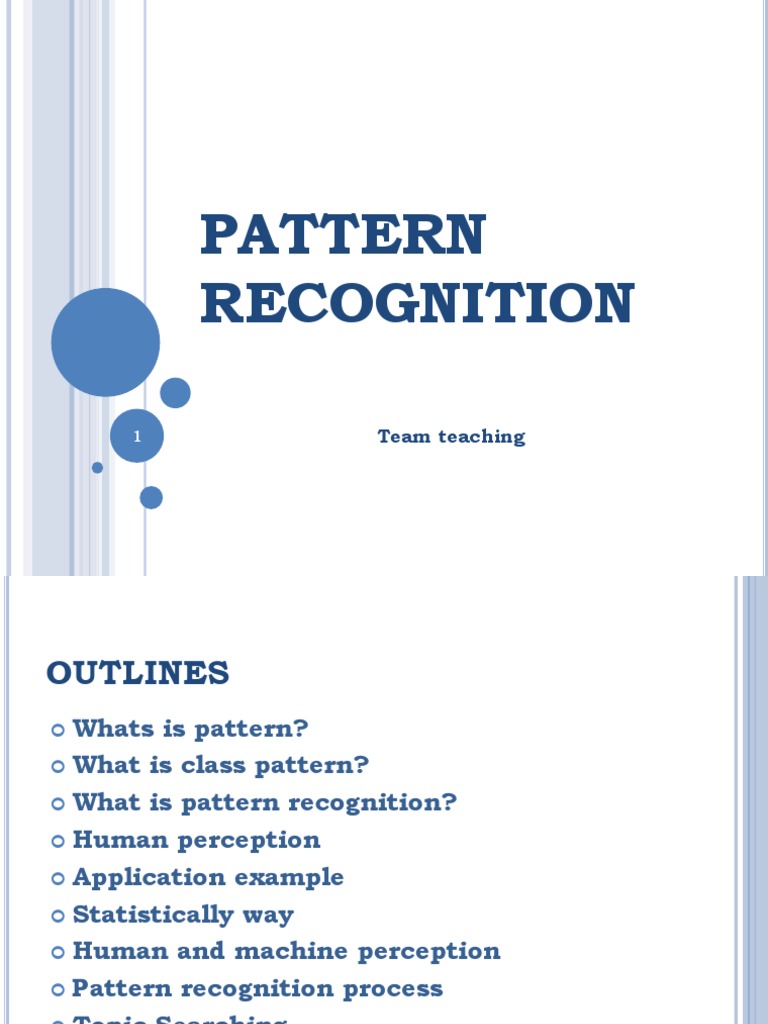 Introduction of Pattern Recognition PDF | PDF | Pattern Recognition ...