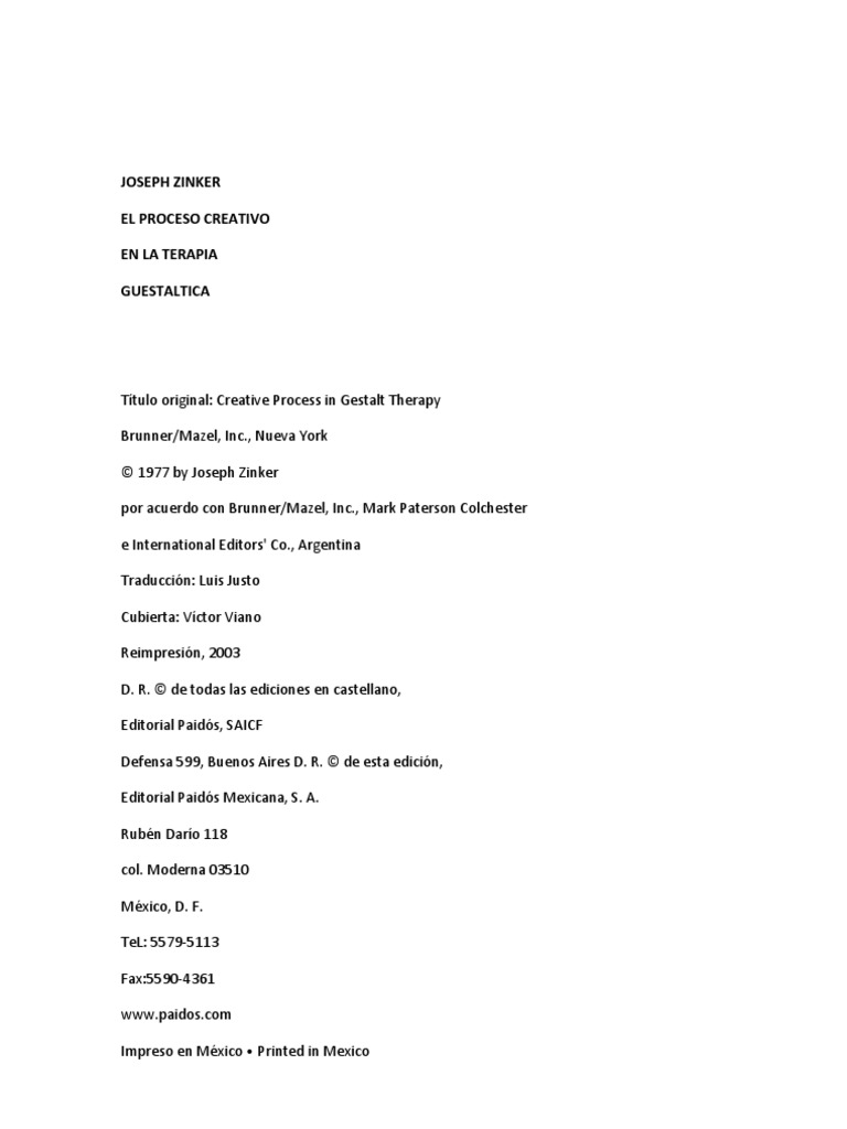 JOSEPH ZINKER El Proceso Creativo | PDF | Amor | Creatividad