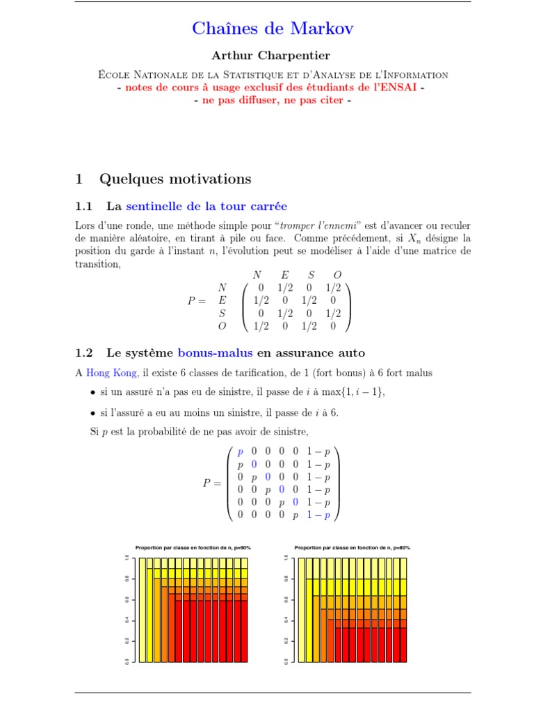 Cours Sur Les Chaînes de Markov | PDF