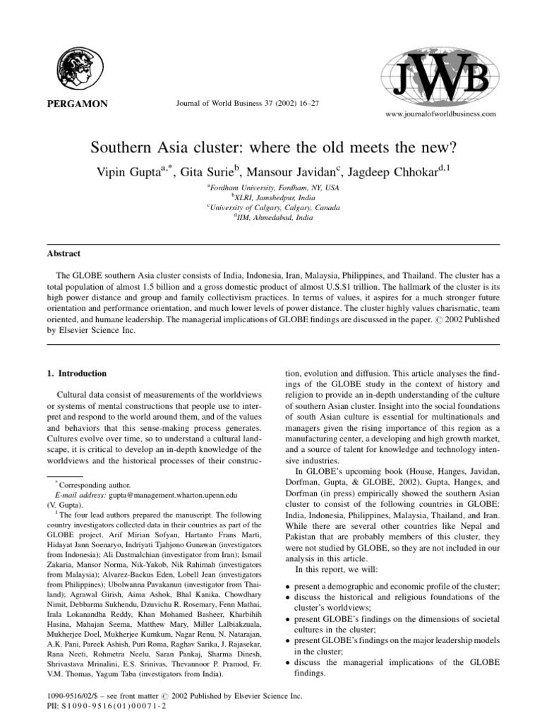 Southern Asian Cluster Where Old Meets New | PDF | Southeast Asia ...