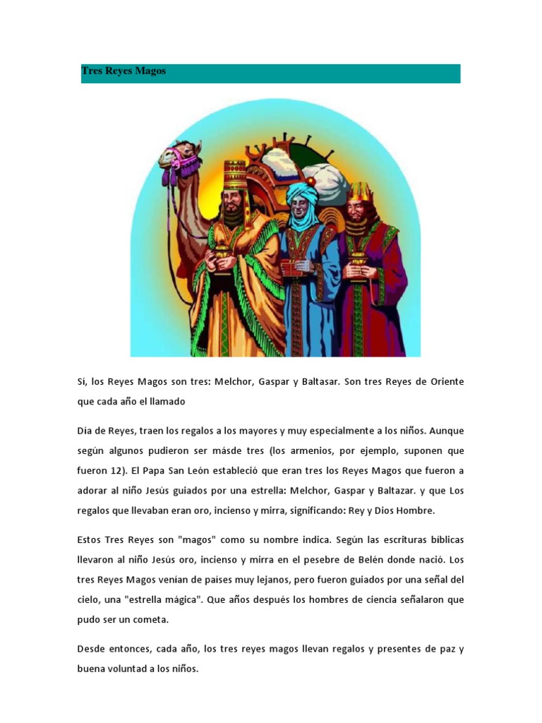 Tres Reyes Magos | PDF | Reyes Magos | Incienso