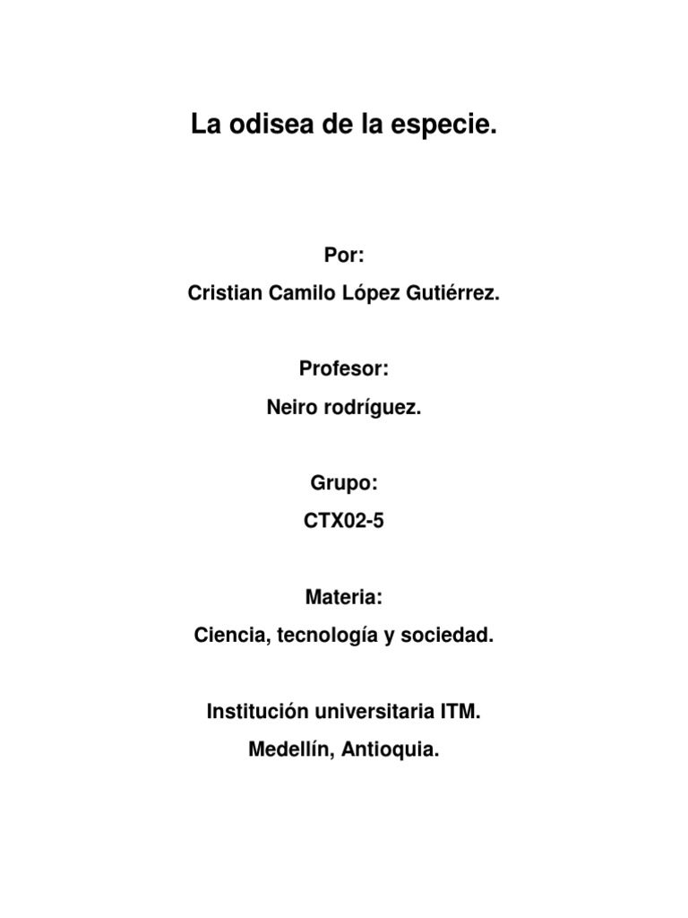 La Odisea de La Especie | PDF | Homo | Homo Sapiens