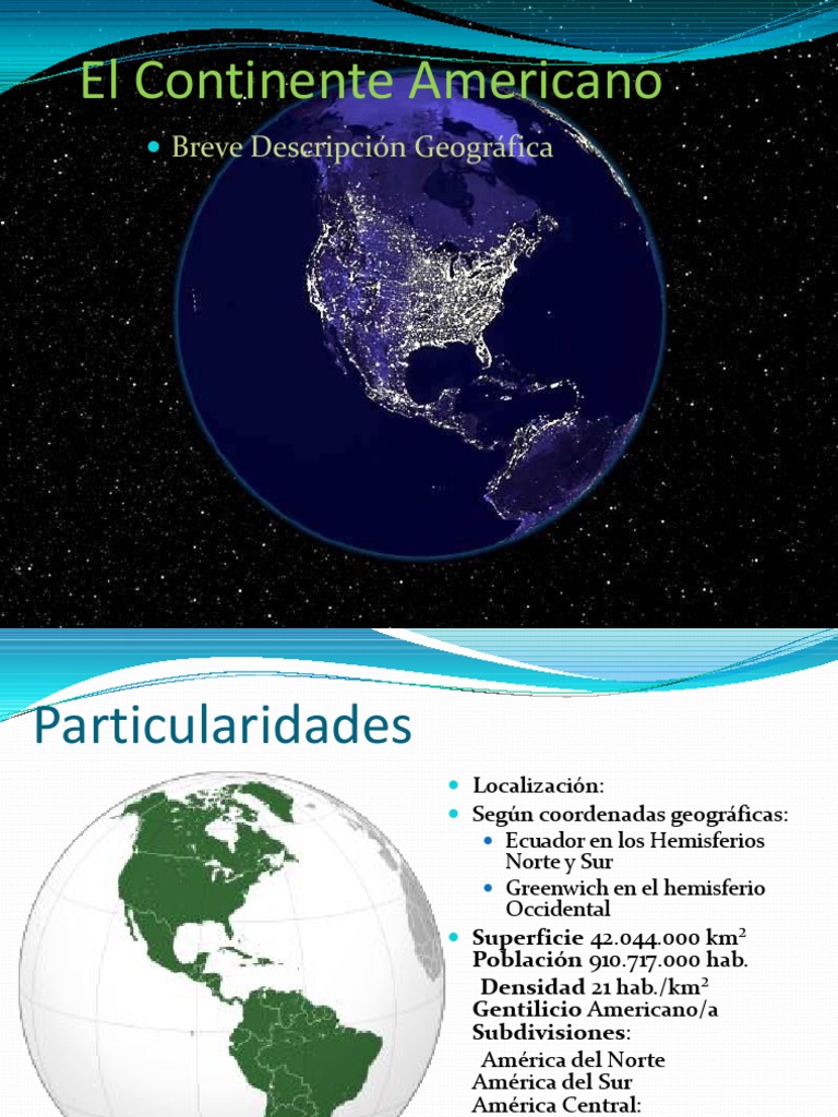 El Continente Americano | PDF | Américas | Placas tectónicas