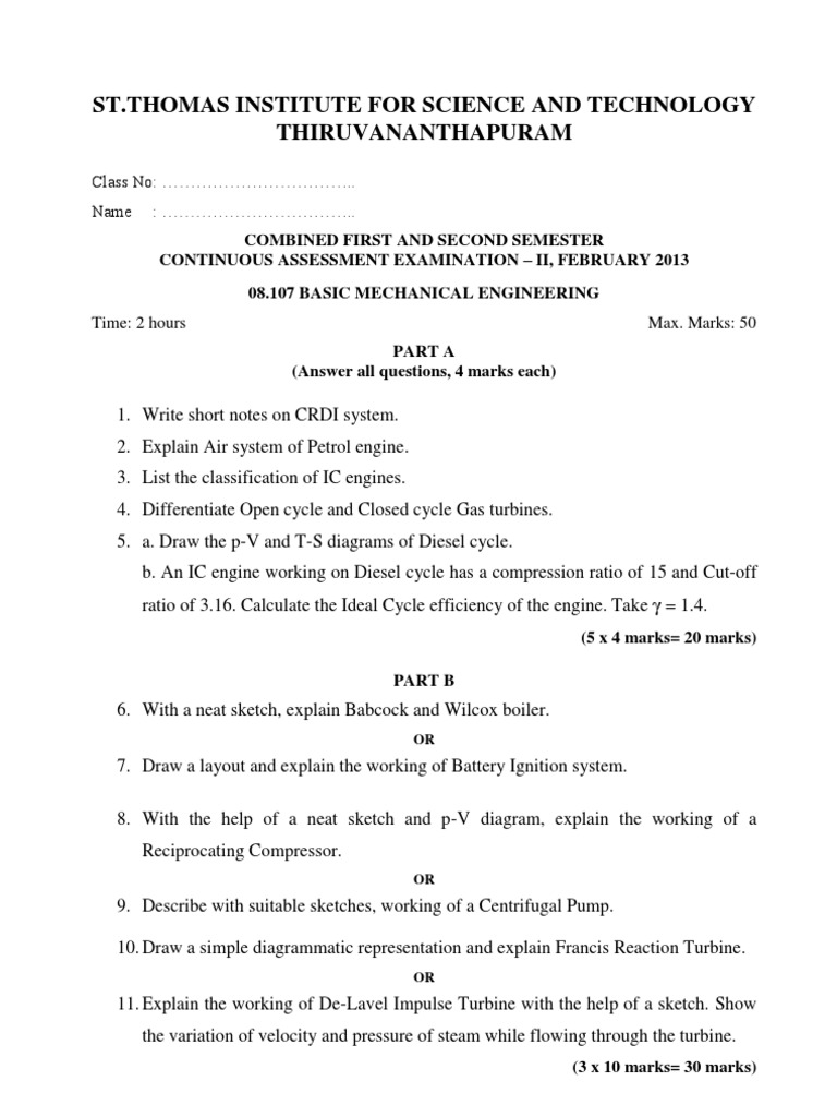 Basic Mechanical Engineering | PDF
