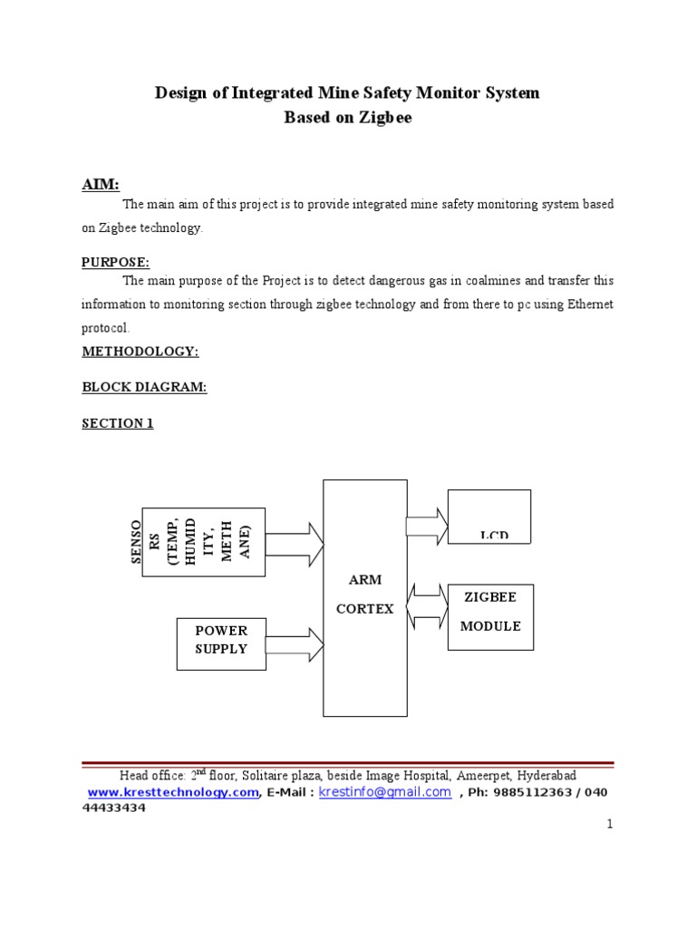 Zigbee-Based Mine Safety Monitoring System | PDF