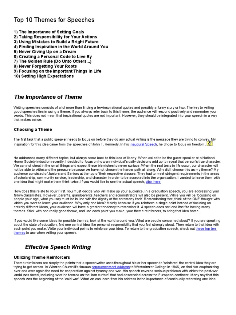 Effective Speech Writing Tips | PDF | Self-Improvement