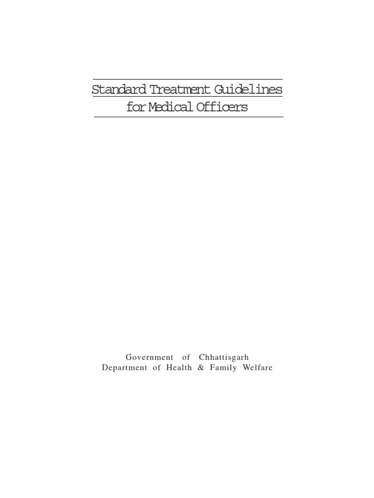 Standard Treatment Guidelines for PHC | PDF | Cough | Bronchitis