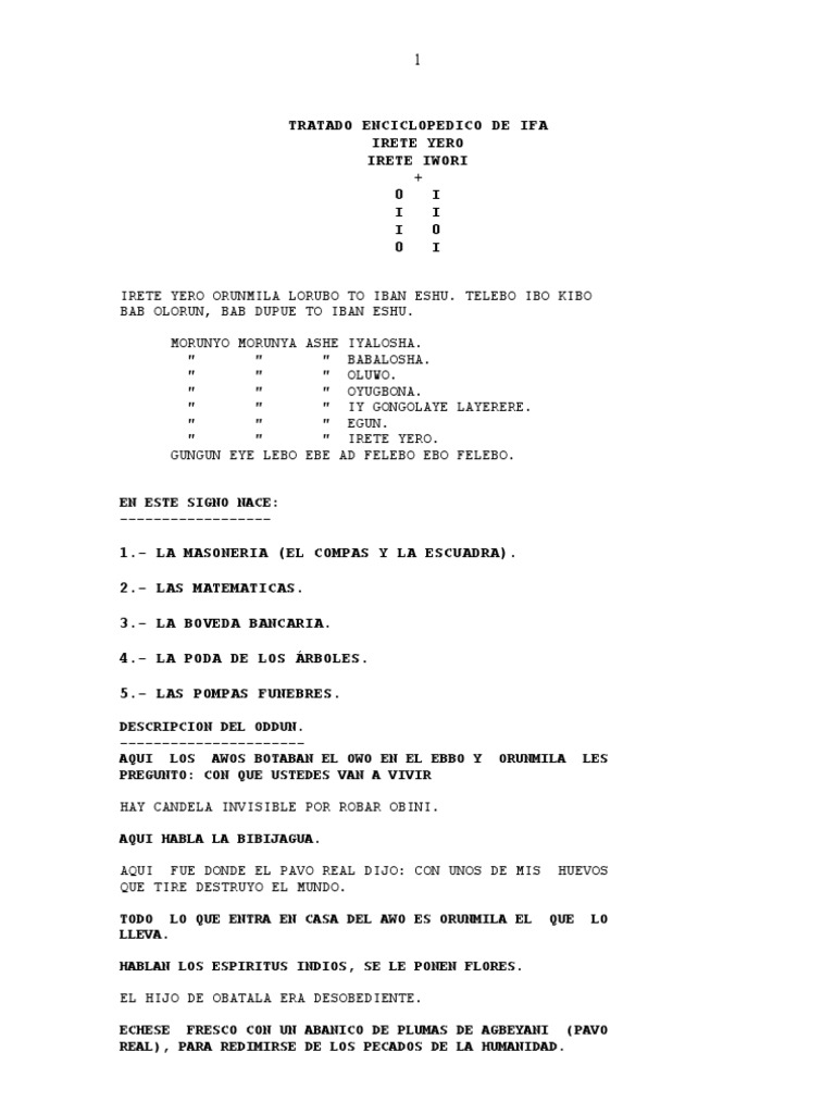 Significado y secretos de Irete Yero | PDF | Santeria | Religión étnica