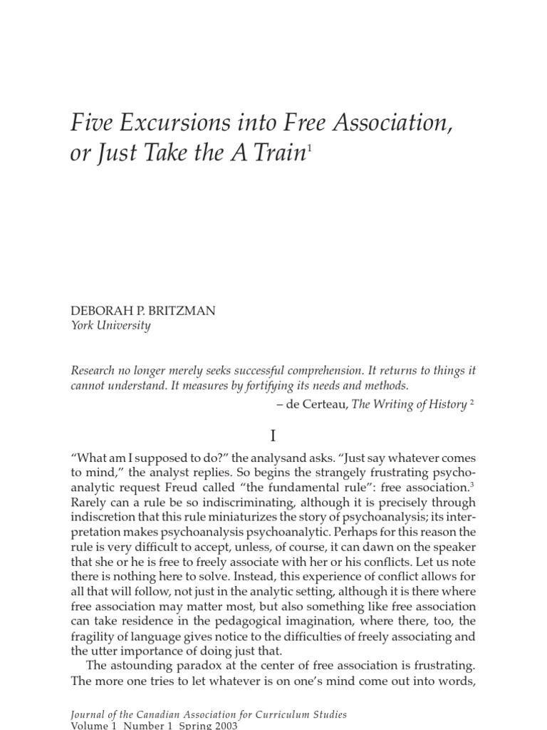 Free Association | PDF | Psychoanalysis | Sigmund Freud