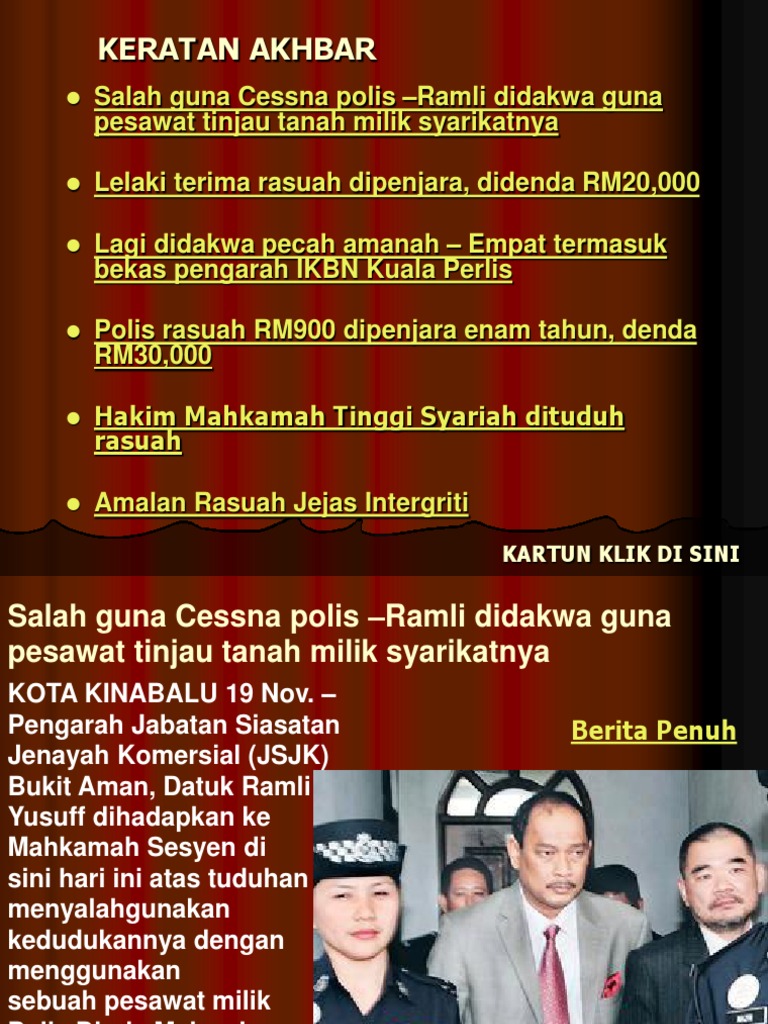 Keratan Akhbar Rasuah | PDF