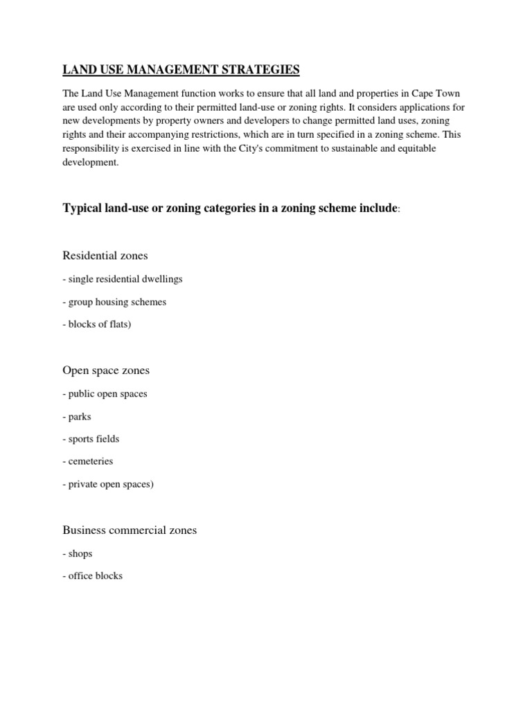 Land Use and Land Use Management System | PDF | Urban Sprawl ...