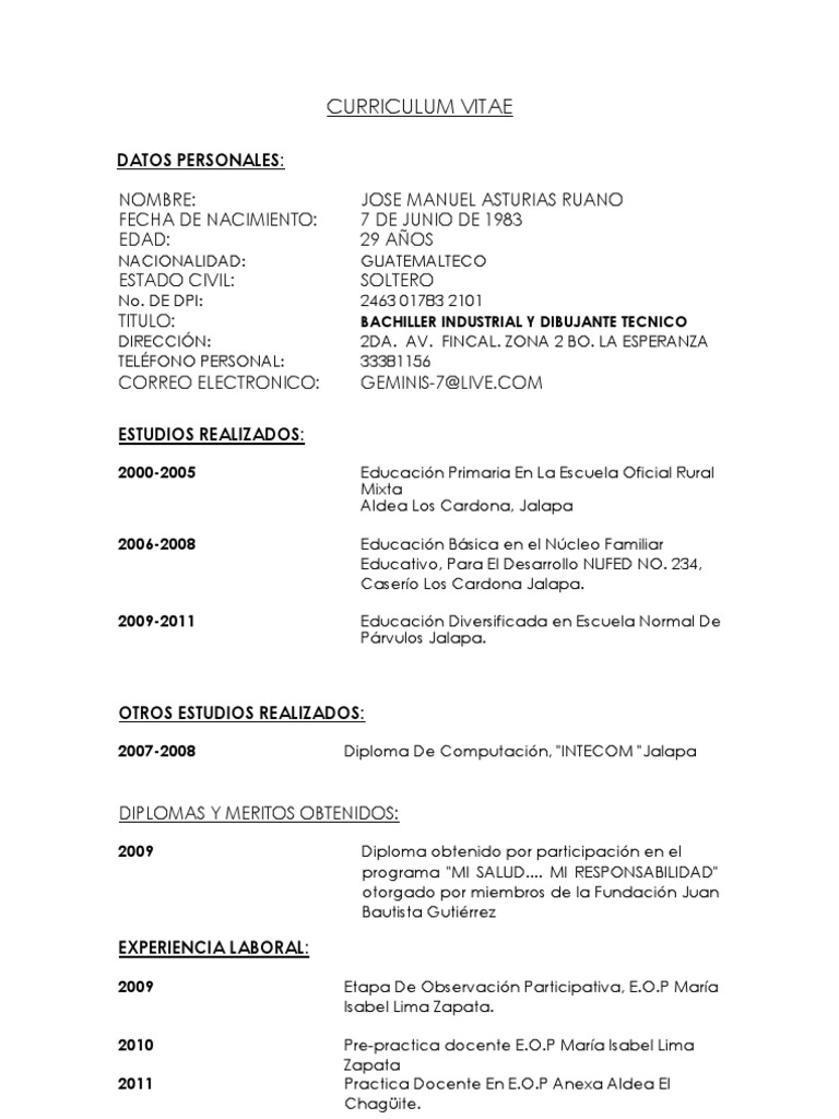 Curriculum Vita1 | PDF