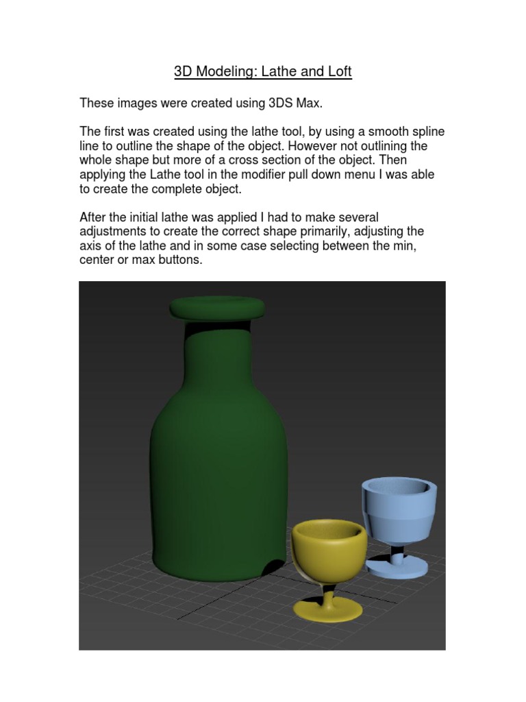 3D Modeling Techniques: Lathe & Loft | PDF
