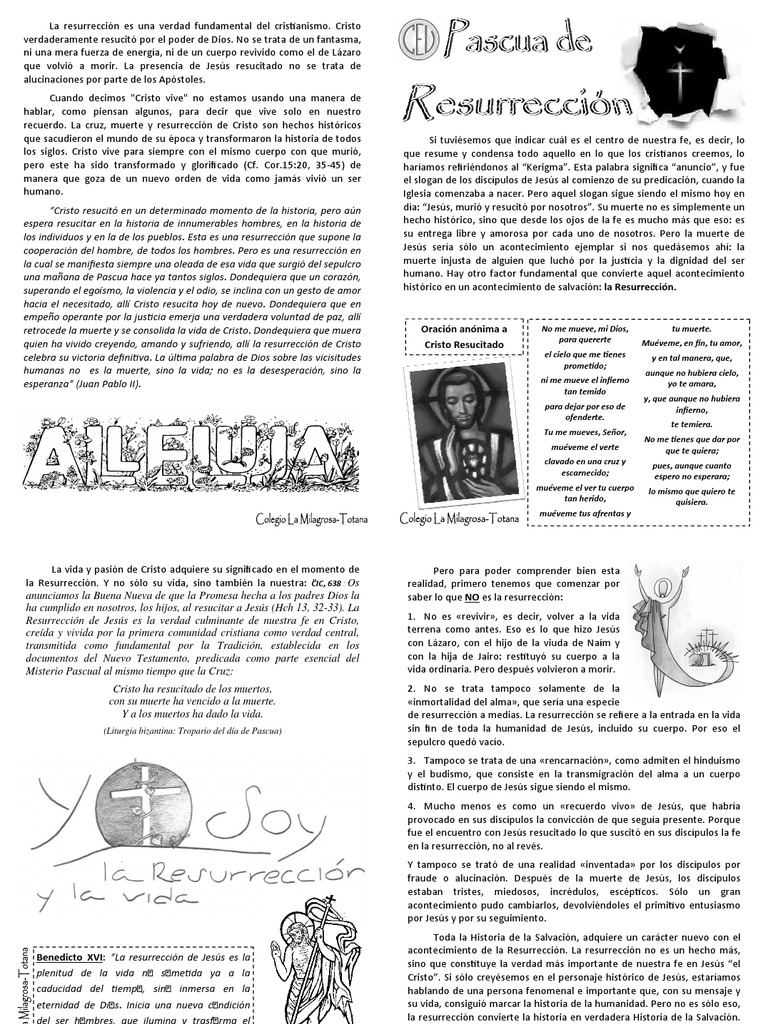 Folleto Pascua | PDF | La resurrección de Jesús | Resurrección