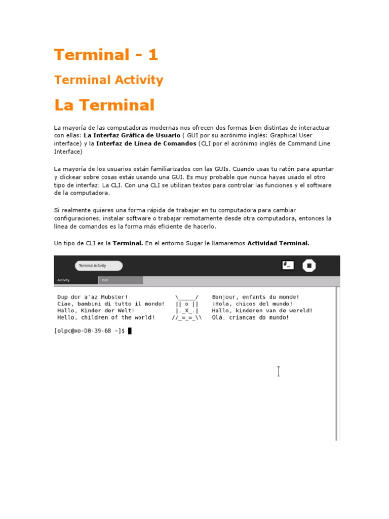 Terminal | PDF | Software libre | Interfaz de línea de comando