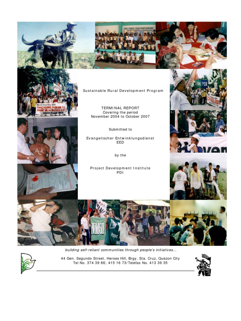 Sustainable Rural Development Program (SRDP) Terminal Report, by ...