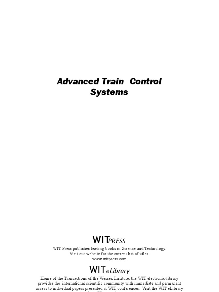 Advanced Train Control System B Neing-Book Resumen | PDF | Science And ...