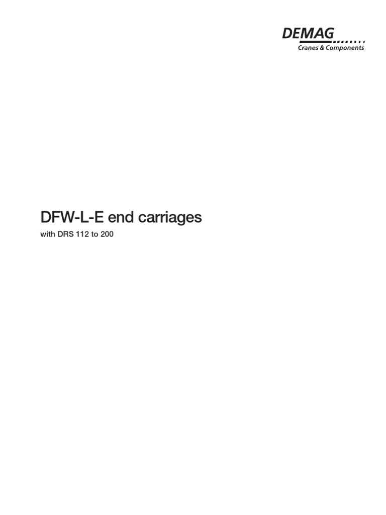 Manual DEMAG de Gruas Puente PDF | PDF | Screw | Crane (Machine)