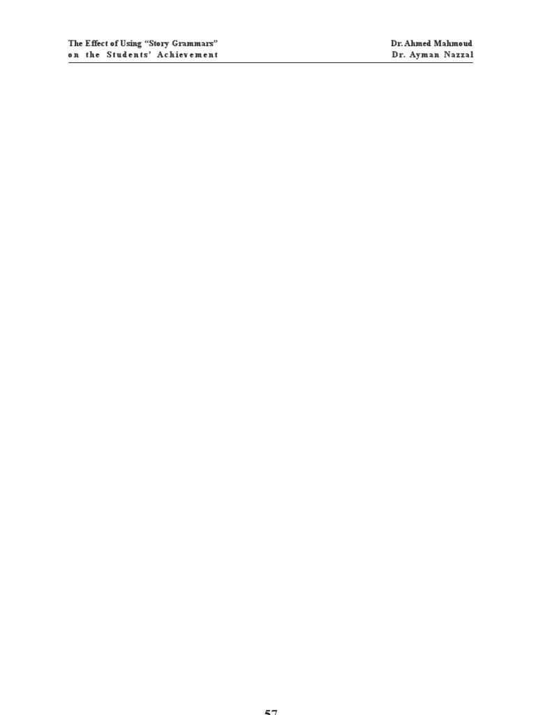 Story Grammars | PDF | English As A Second Or Foreign Language ...