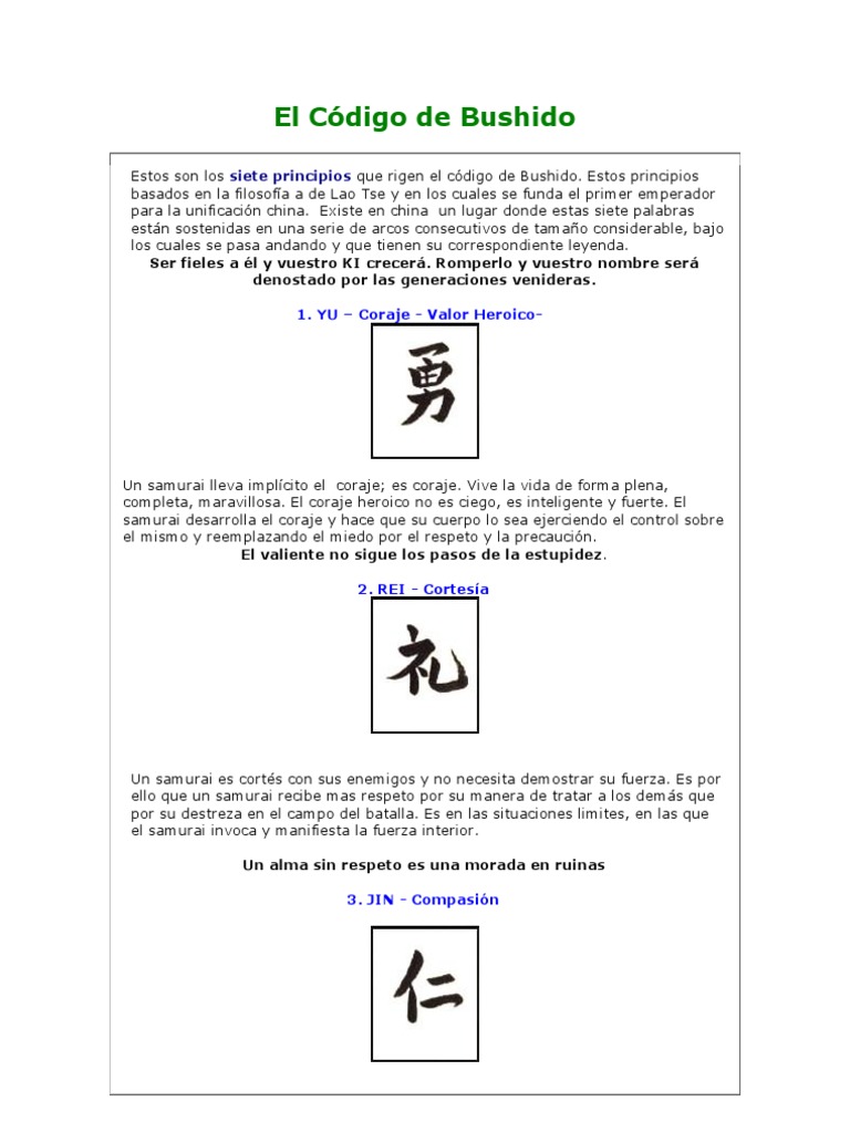 El Código de Bushido | PDF | Bushido | Samurai